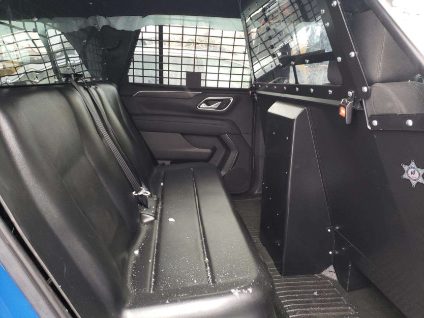 Salvage Title 2021 Chevrolet Tahoe Police Interceptor For Sale.